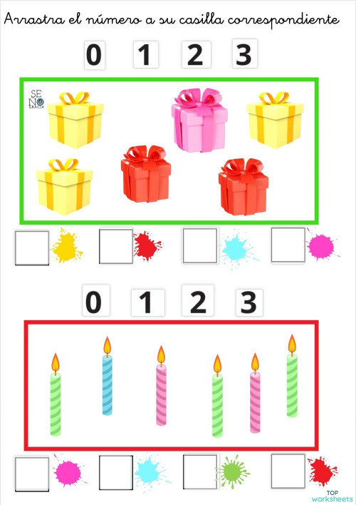 Conteo cumpleaños. Ficha interactiva | TopWorksheets