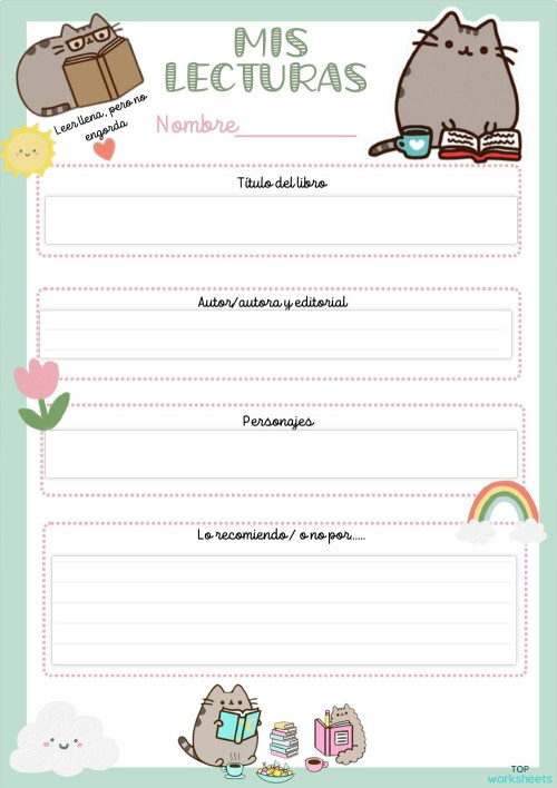 FICHA DE BIBLIOTECA 2. Ficha interactiva | TopWorksheets