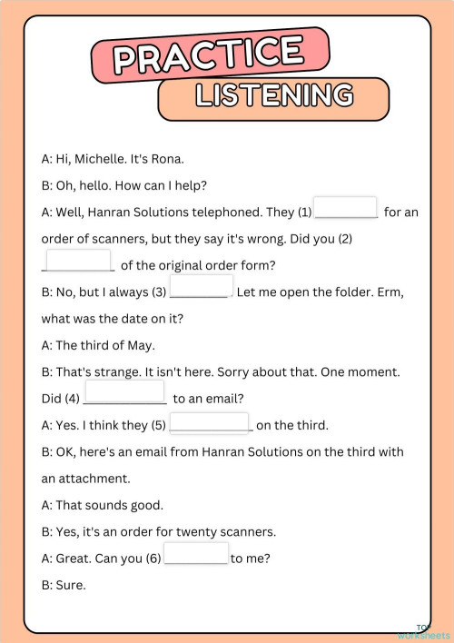 PRACTICE LISTENING - UNIT 5: COMMUNICATION. Interactive worksheet | TopWorksheets
