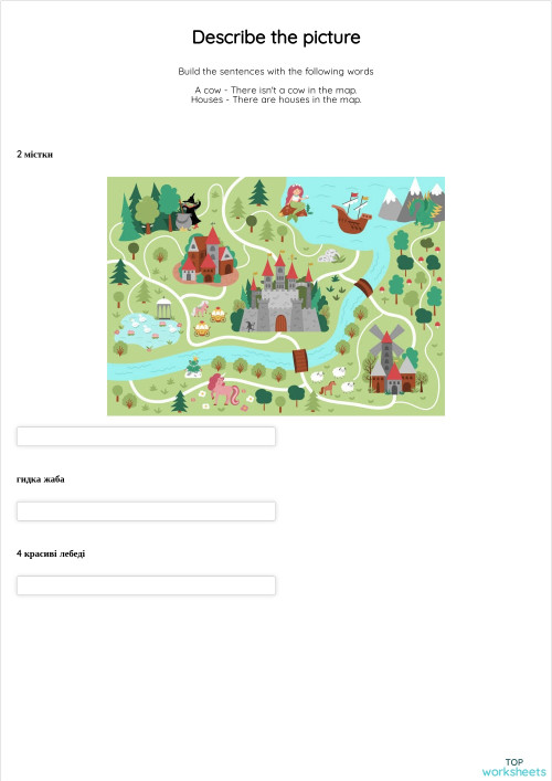 Describe the picture. Interactive worksheet | TopWorksheets