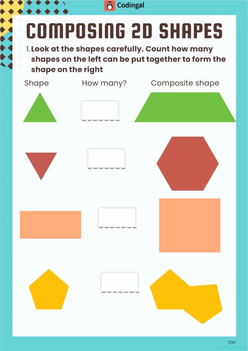 M_G01M18L60_WA01_Composing 2D Shapes. Interactive worksheet | TopWorksheets