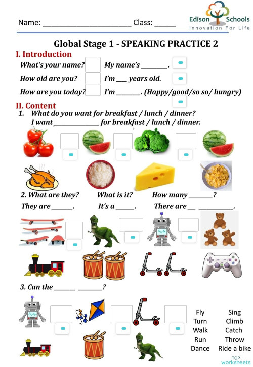 GS 1 Speaking Practice #2. Interactive worksheet | TopWorksheets
