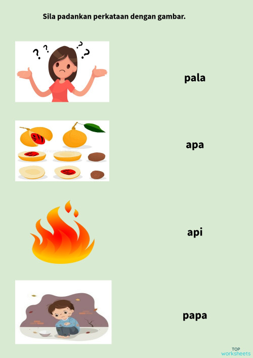 konsonan pa. Interactive worksheet | TopWorksheets