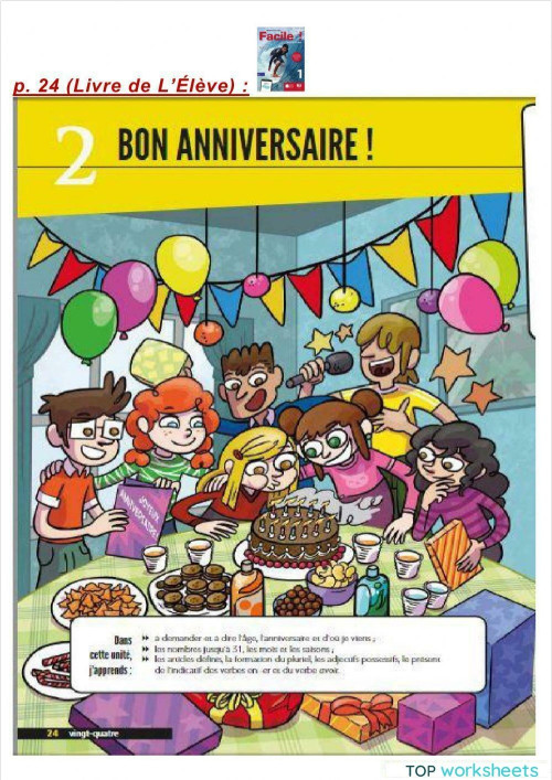Bon anniversaire Le dialogue BIS p. 25 piste 22 EB 6. Interactive ...