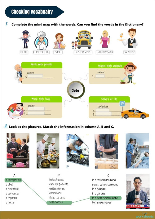 II Trim 5. 5 checking vocabulary (second). Interactive worksheet ...