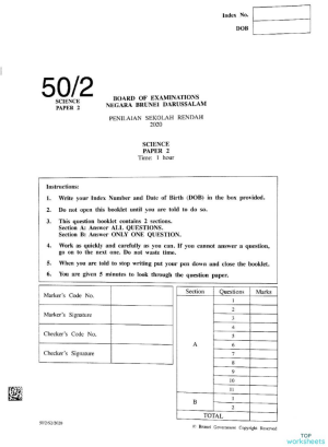 SCIENCE 2 PSR 2020. Interactive worksheet | TopWorksheets