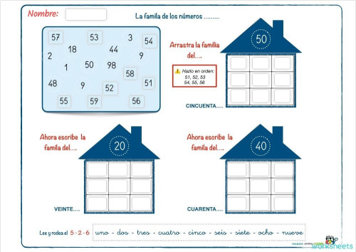 02 Familia núm. Ficha interactiva | TopWorksheets