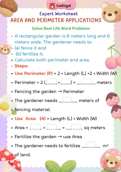 M_G03M23L51_WA03_Perimeter of 2D Shapes. Interactive worksheet ...