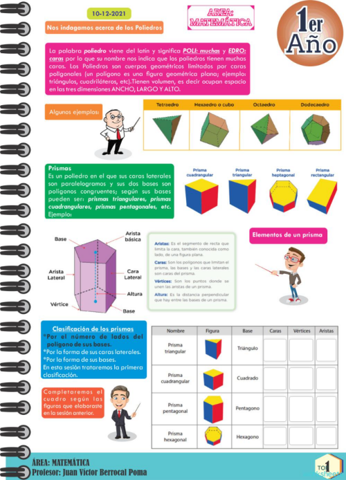 Poliedro-Prisma. Ficha interactiva | TopWorksheets