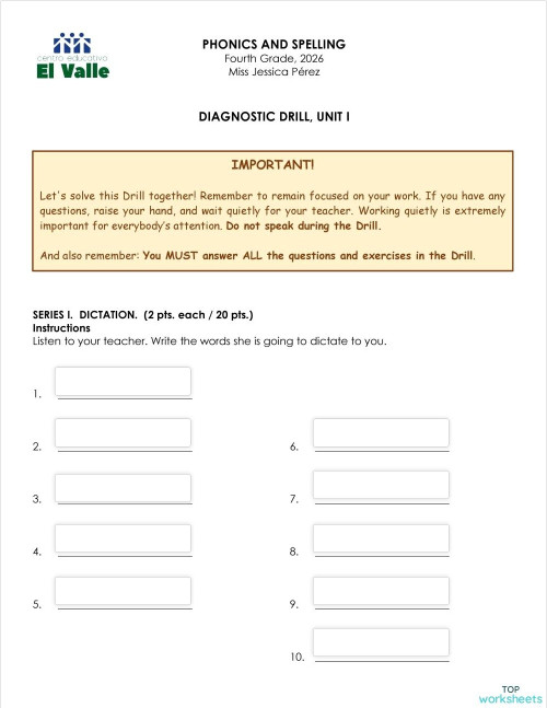 4th. GRADE: PHONICS AND SPELLING DD. Interactive worksheet | TopWorksheets