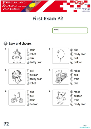 FIRST EXAM P2 . Interactive worksheet | TopWorksheets