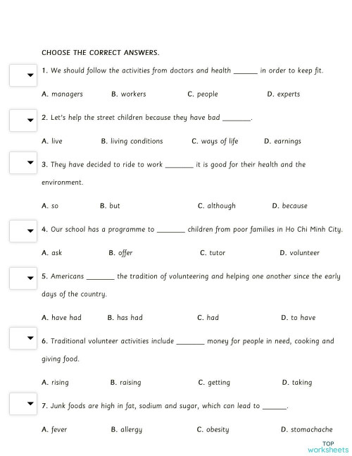 ESL - practice 44. Interactive worksheet | TopWorksheets