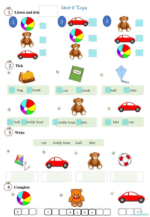 Grade 1-U9-1. Interactive worksheet | TopWorksheets