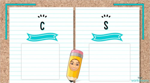 palabras con c y s. Ficha interactiva | TopWorksheets