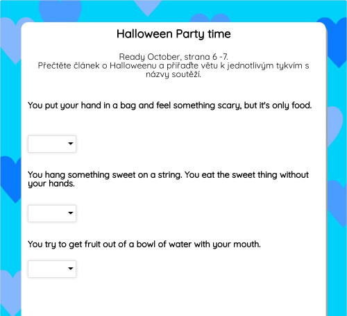 Halloween Party time. Interactive worksheet | TopWorksheets