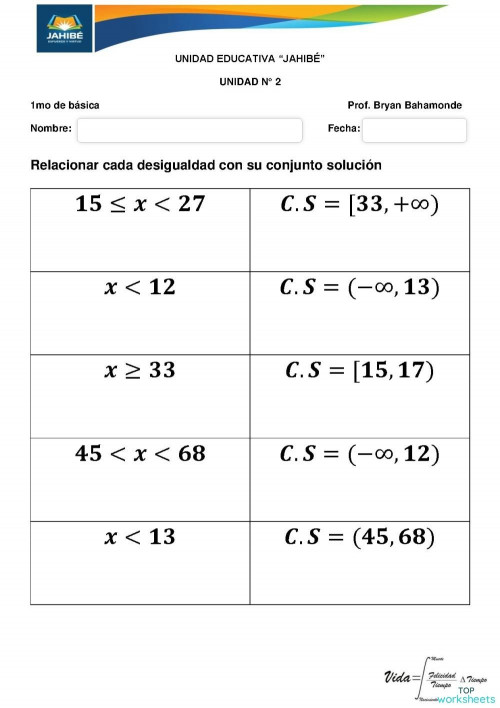 DESIGUALDADES. Ficha interactiva | TopWorksheets