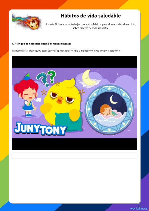 Hábitos de vida saludable. Ficha interactiva | TopWorksheets Hábitos de vida saludable. Ficha interactiva | TopWorksheets