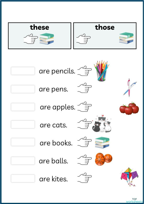 these - those part 2. Interactive worksheet | TopWorksheets
