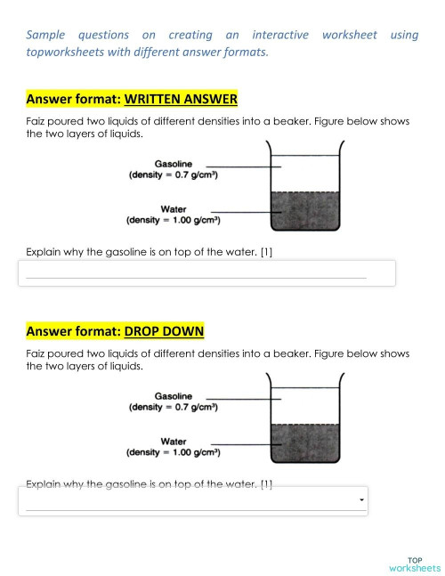 Testing topworksheet. Interactive worksheet | TopWorksheets