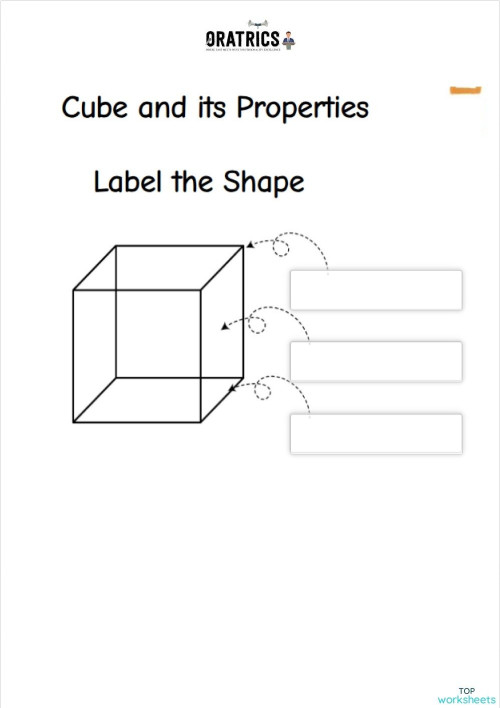 Trace the cube EE. Interactive worksheet | TopWorksheets