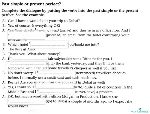 Past Simple/Present Perfect Simple/ Present Perfect Continuous ...