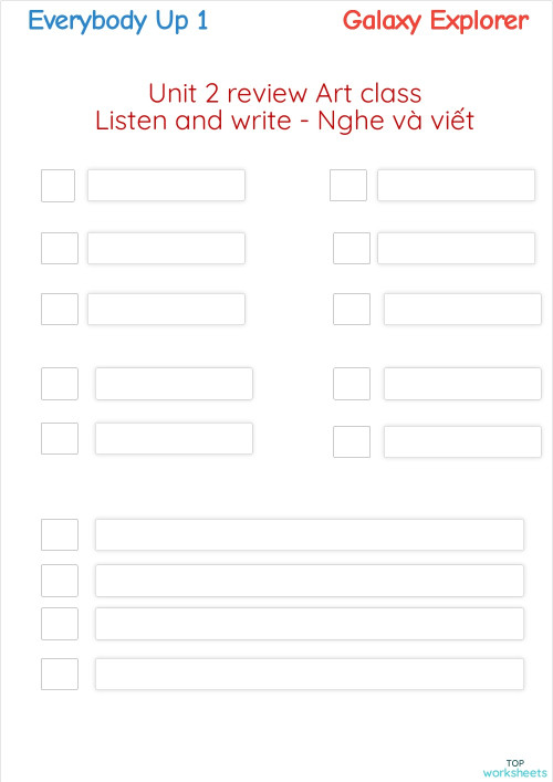 Everybody Up 1: Unit 2 review. Interactive worksheet | TopWorksheets