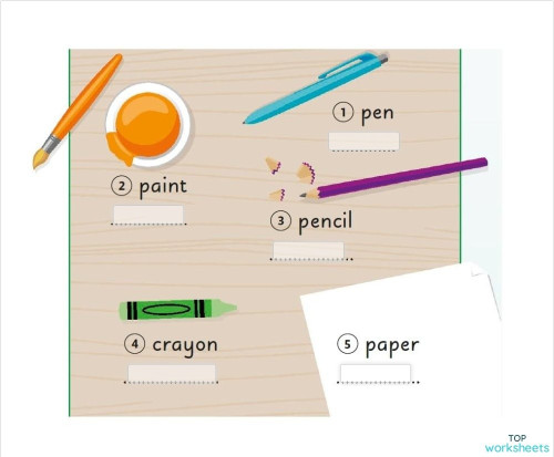 5 words a day school things 1. Interactive worksheet | TopWorksheets