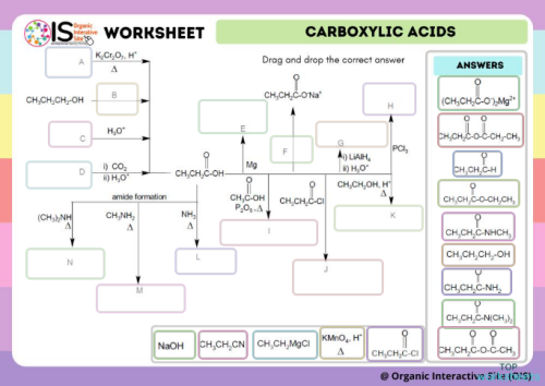 CARBOXYLIC ACID COMPOUND. Interactive worksheet | TopWorksheets