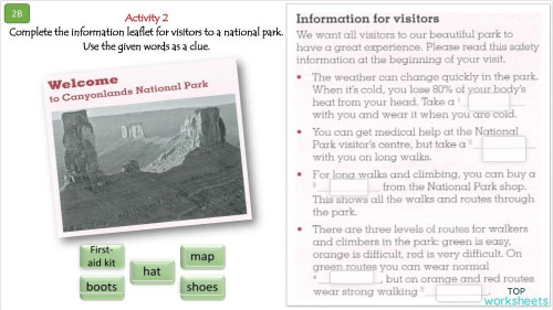 U2B-WB-Reading-Activity 2-p13-14. Interactive worksheet | TopWorksheets