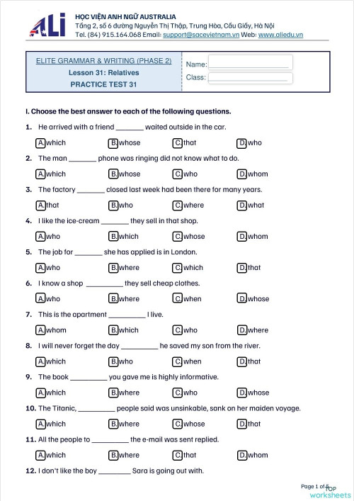 Future simple: WILL - WON'T. Interactive worksheet | TopWorksheets