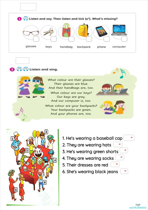 P.2 on/in/under. Interactive worksheet | TopWorksheets