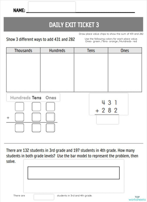 Unit 2: Exit Ticket 3. Interactive worksheet | TopWorksheets