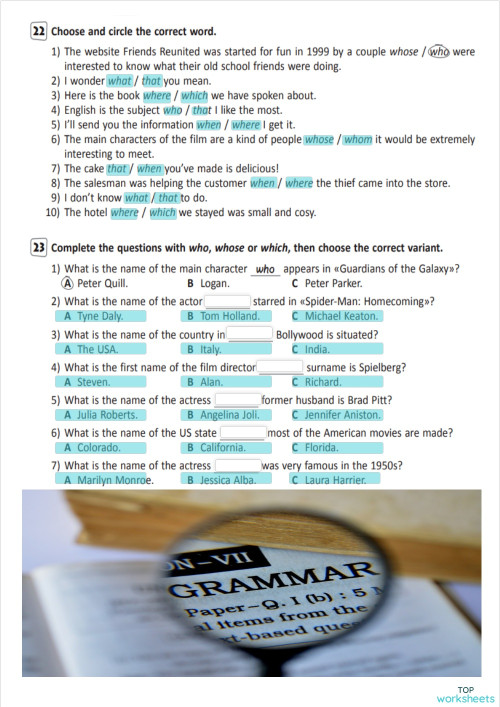 Form 9. Lesson 30. Look back. Grammar.. Interactive worksheet ...