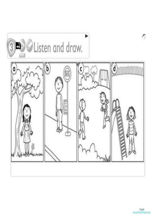 listen and draw, the laste classwork. Interactive worksheet | TopWorksheets