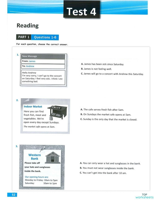 A2 - Simply - Test 4. Interactive worksheet | TopWorksheets