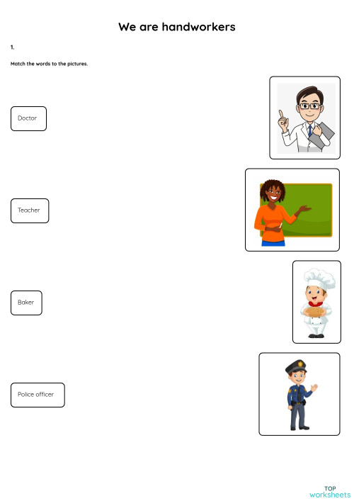 We are handworkers. Interactive worksheet | TopWorksheets