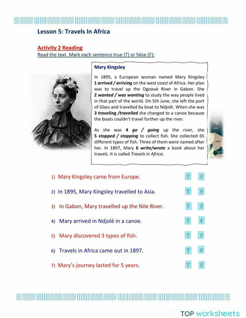 Access 8 - Expeditions - Travels in Africa - Lesson 5. Interactive ...