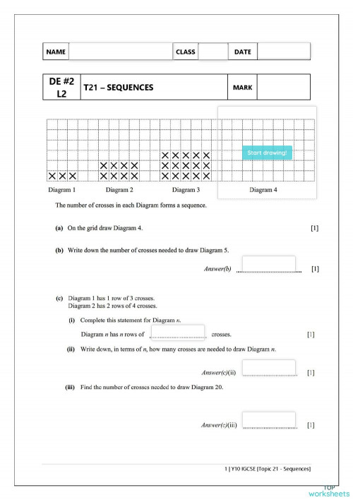 Y10 DE#2 L1. Interactive worksheet | TopWorksheets