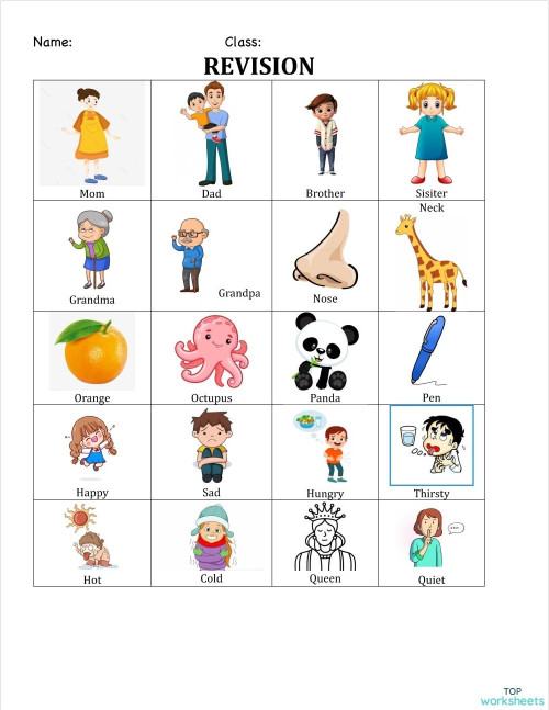 Grade2-Revision. Interactive worksheet | TopWorksheets