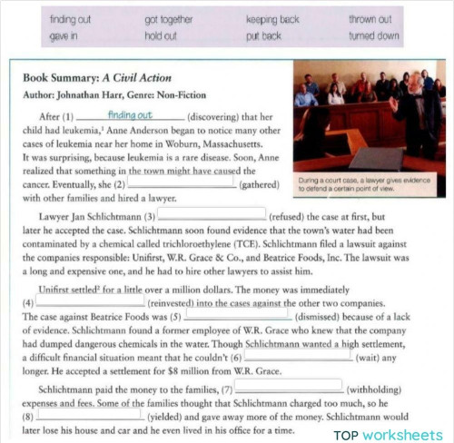 Phrasal verbs. Interactive worksheet | TopWorksheets