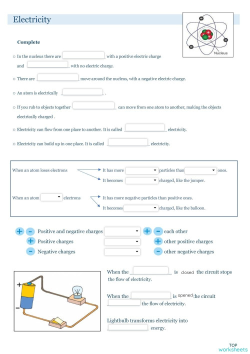 Natural L6 Electricity I. Interactive worksheet | TopWorksheets