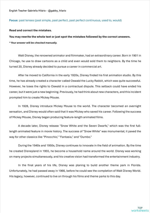 Grammar 3 - Reading. Interactive worksheet | TopWorksheets