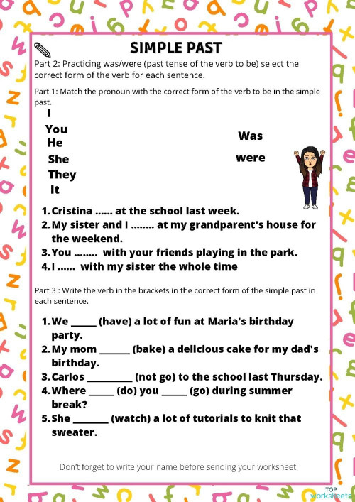 Simple Past Worksheet. Interactive worksheet | TopWorksheets