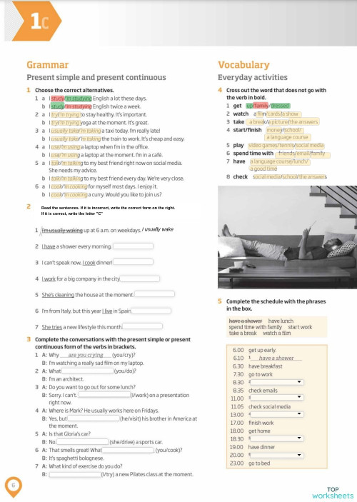 Roadmap A2+ 1c. Interactive worksheet | TopWorksheets