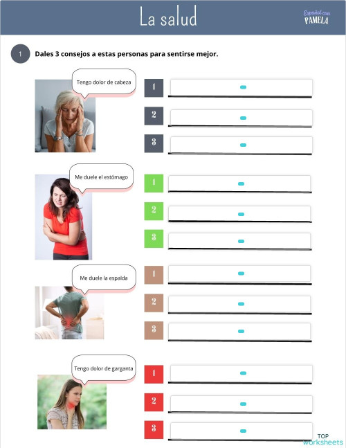 La salud y buenos hábitos. Ficha interactiva | TopWorksheets