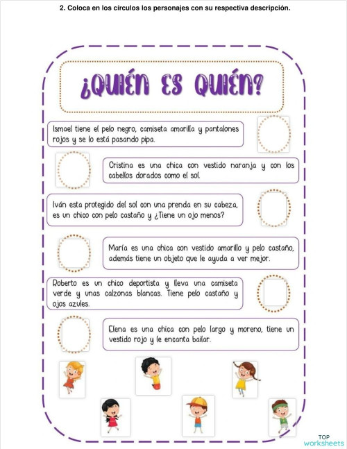 Comprensión: fichas interactivas y ejercicios online | TopWorksheets