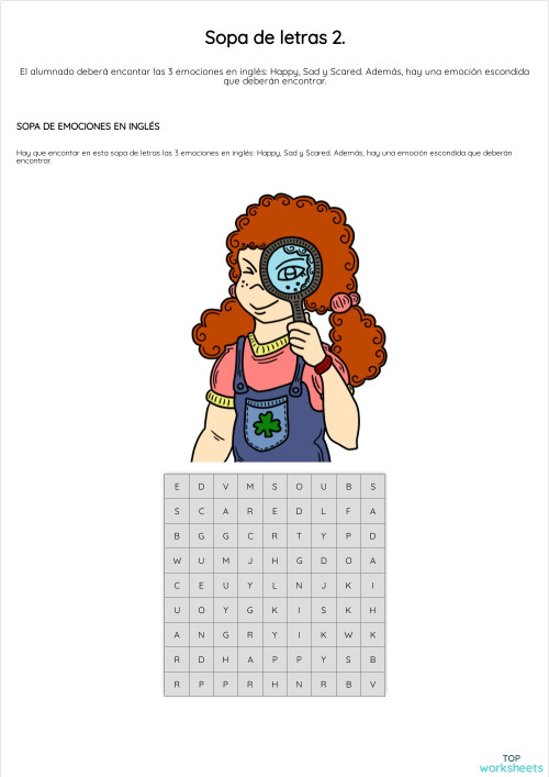 Sopa de letras 2.. Ficha interactiva | TopWorksheets