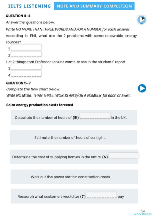 15. IELTS LISTENING - Note and Summary Completion 2. Interactive ...