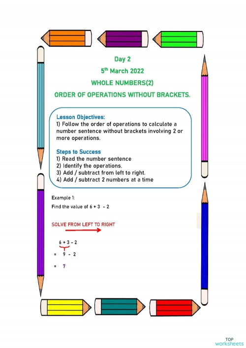 Order of operations 2. Interactive worksheet | TopWorksheets