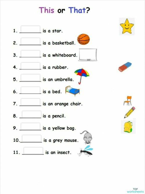 Demonstratives: interactive worksheets and online exercises | TopWorksheets